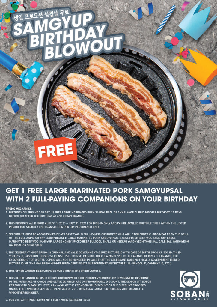 Promos - Soban K-Town Grill